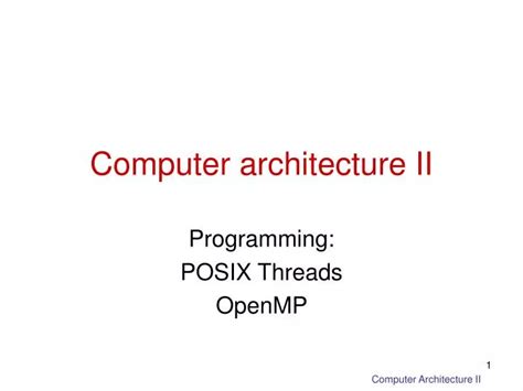 PPT Computer Architecture II PowerPoint Presentation Free Download ID 4609139