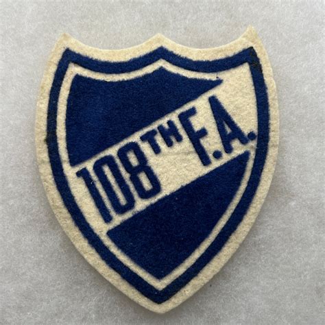Pre Ww2 Us Army 108th Field Artillery Patch Felt Fitzkee Militaria Collectibles