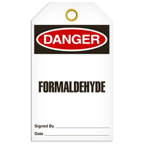 Danger Formaldehyde Tags Comprehensive Safety Signs And Labels For