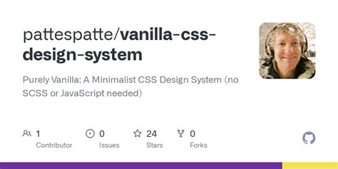Github Pattespattevanilla Css Design System Purely Vanilla A