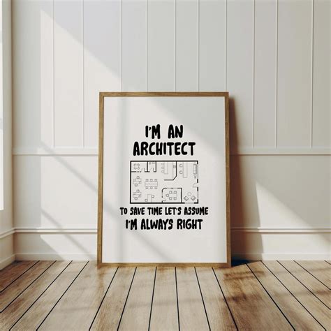 I Am An Architect Print Black Typography Poster Trendy Wall Art