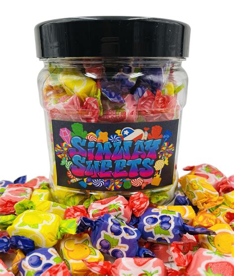 Simway Sweets Jar 725g Assorted Fruit Chews Individually Wrapped S
