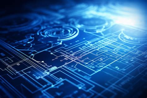 Blueprint Blueprinting Engineering Premium Ai Generated Image