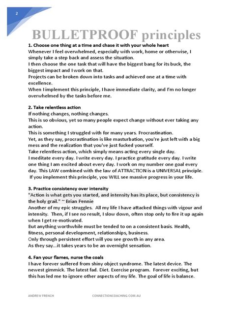 Bulletproof Principles Pdf Gratitude Thought