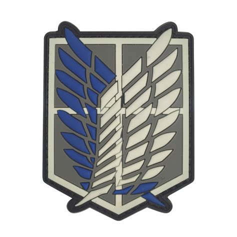 Shingeki No Kyojin Attack Titan Recon Corps Pvc Patch With Velcro Airsoft