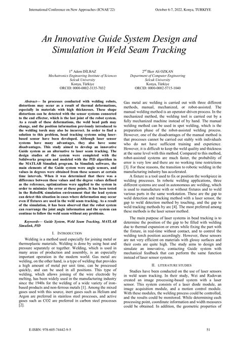 Pdf An Innovative Guide System Design And Simulation In Weld Seam Tracking
