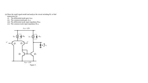 Solved A Draw The Small Signal Model And Analyze The Chegg