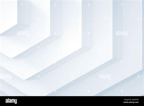 Abstract digital graphic background, white geometric installation with ...