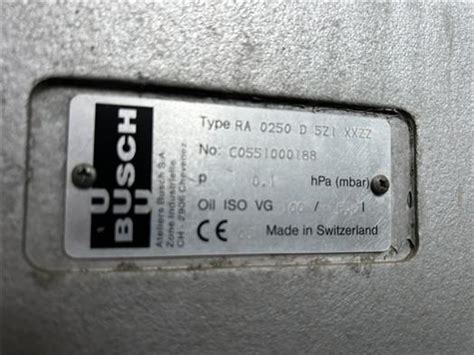 Busch RA0255 Vacuum pumps