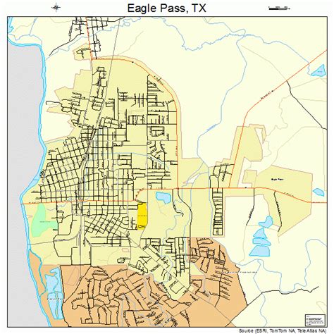 Eagle Pass Texas Street Map 4821892
