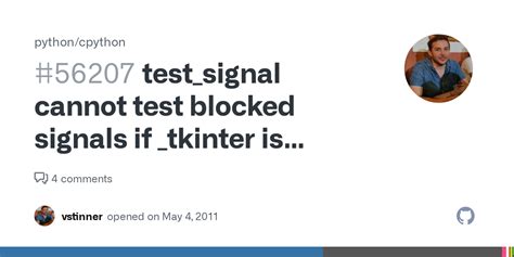 Testsignal Cannot Test Blocked Signals If Tkinter Is Loaded Tcl
