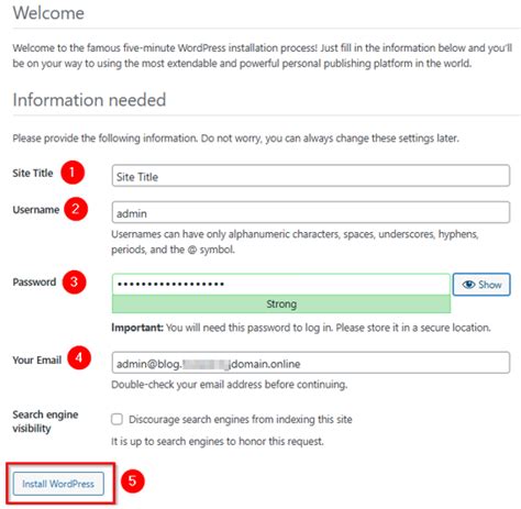 Install WordPress On A Subdomain Hosted Tutorial