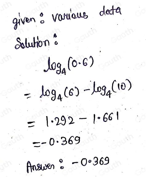 solved evaluate the logarithm round your answer to the nearest
