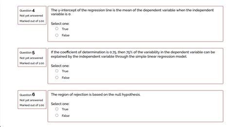 Solved Question The Y Intercept Of The Regression Line Is Chegg