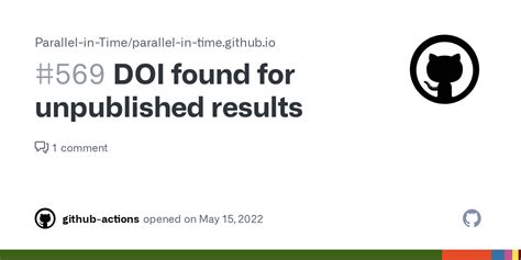 DOI Found For Unpublished Results Issue Parallel In Time Parallel In Time Github Io