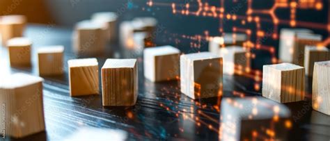 A Conceptual Illustration Of A Wooden Cube As A Foundation For Marketing Strategy Highlighting