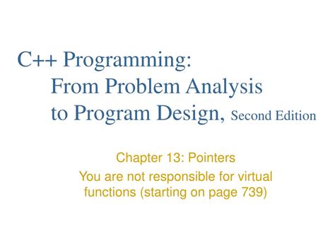 Ppt C Programming From Problem Analysis To Program Design Second Edition Powerpoint