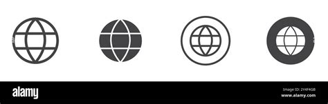 Language Icon Set In Thin Line Outline Style And Linear Vector Sign
