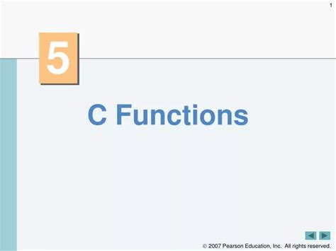 PPT C Functions PowerPoint Presentation Free Download ID