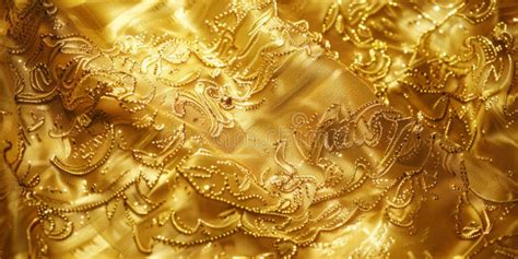 Luxurious Gold Jewelry Texture On Opulent Fashionable Background Ai Image Stock Illustration