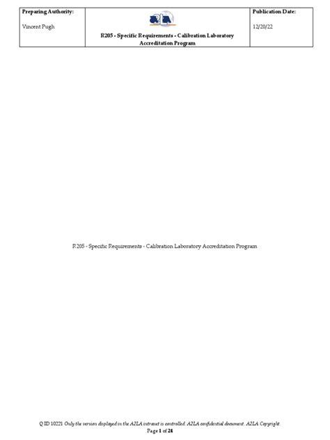 r205 specific requirements calibration laboratory accreditation program 10221 7 pdf