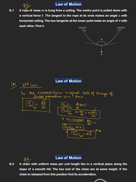 law of motion l 02 class notes pdf