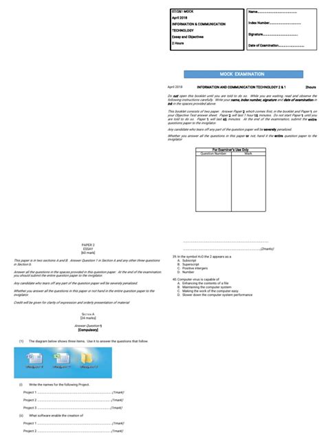 Ict Mock April 2018 Pdf Usb Flash Drive World Wide Web