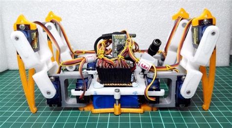 A Spider Quadrobot Built With Prusa And Arduino Pro Mini Arduino Blog