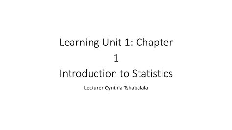 SOLUTION Chapter 1 Introduction To Statistics Studypool