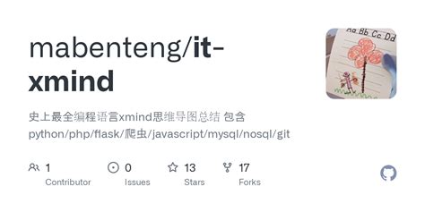 GitHub mabenteng it xmind 史上最全编程语言xmind思维导图总结 包含python php flask 爬虫 javascript mysql nosql git