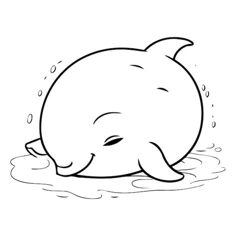 물속에서 헤엄치는 귀여운 만화 파란 고래 ⁇ 터 일러스트레이션 프리미엄 Ai 생성 벡터