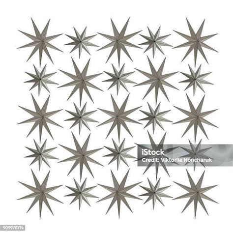 흰색 배경 훈장 또는 카드에 대 한 추상적인 벡터에 급성 회색 별 0명에 대한 스톡 벡터 아트 및 기타 이미지 0명 꽃 식물 날카로운 Istock