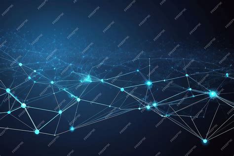 Premium Photo Abstract Plexus Technology Futuristic Network With Blue