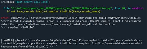 haarcascade frontalface alt xml 경로 문의드립니다 인프런