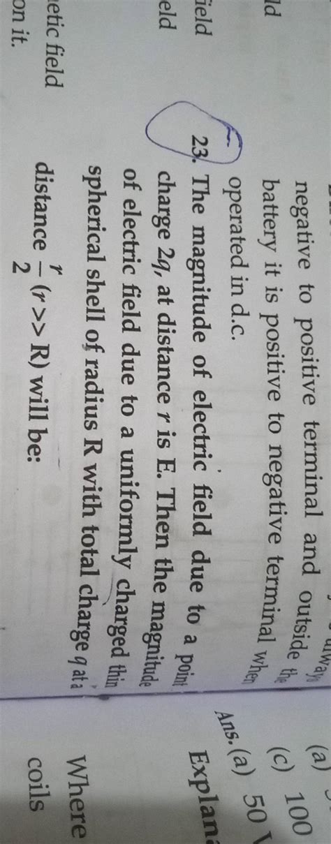 Negative To Positive Terminal And Outside T Battery It Is Positive To Neg
