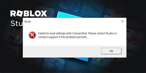 Another Roblox Studio Problem Failed To Load Settings With ConnectFail Scripting Support