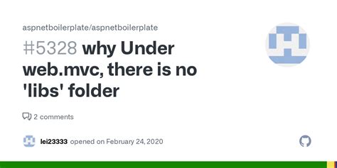 Why Under Web Mvc There Is No Libs Folder Issue 5328