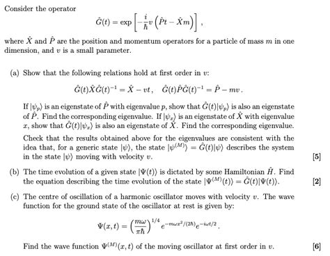 solved consider the operator exp where x and p are the position and