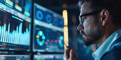 Analyzing Financial Data On Computer Screen Concept Financial Analysis