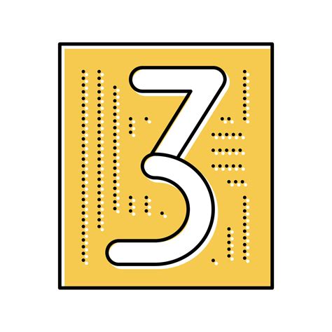 third number color icon vector illustration 19573017 vector art at vecteezy