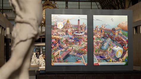 Architectural Landmarks Star In Utopian Poster For Paris 2024 Olympics