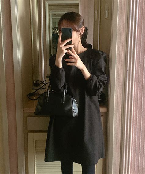 리얼코코 단독 블프특가🖤기모🔥미니and롱누적10만장made 루밍 롱원피스 2 Color 겨울윈터하객룩출근룩라운드레이어드긴팔포켓