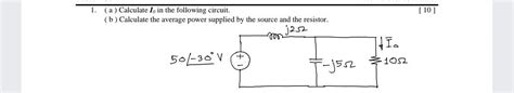Solved A Calculate I0 In The Following Circuit 10