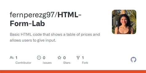 GitHub Fernperezg97 HTML Form Lab Basic HTML Code That Shows A Table Of Prices And Allows