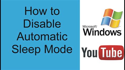 How To Disable Automatic Sleep Mode In Windows YouTube