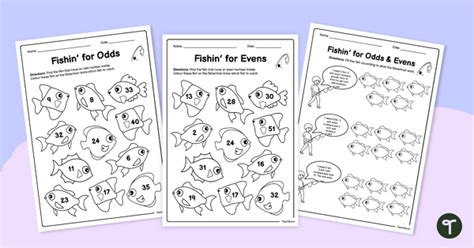 Fishing Odd Or Even Numbers Worksheets Teach Starter Worksheets Library