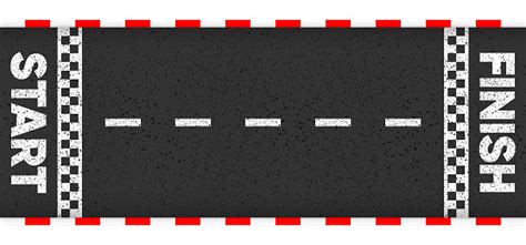 레이스 트랙 시작 및 결승선 평면도 카트 경주를 시작하거나 종료합니다 아스팔트 도로의 그런지 질감 벡터 그림입니다 단일 객체에