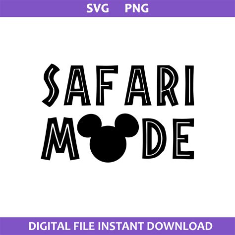 Safari Mode Svg Mickey Mouse Svg Disney Svg Png Digital Inspire Uplift