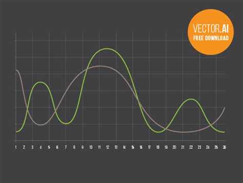 Free Curve Chart Infographics Vector
