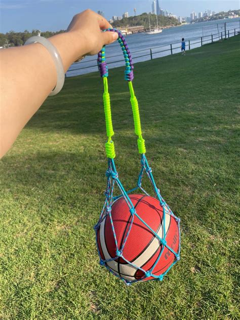 Paracord Ball Carrier Net Bag Basketball Soccer Volleyball Holder